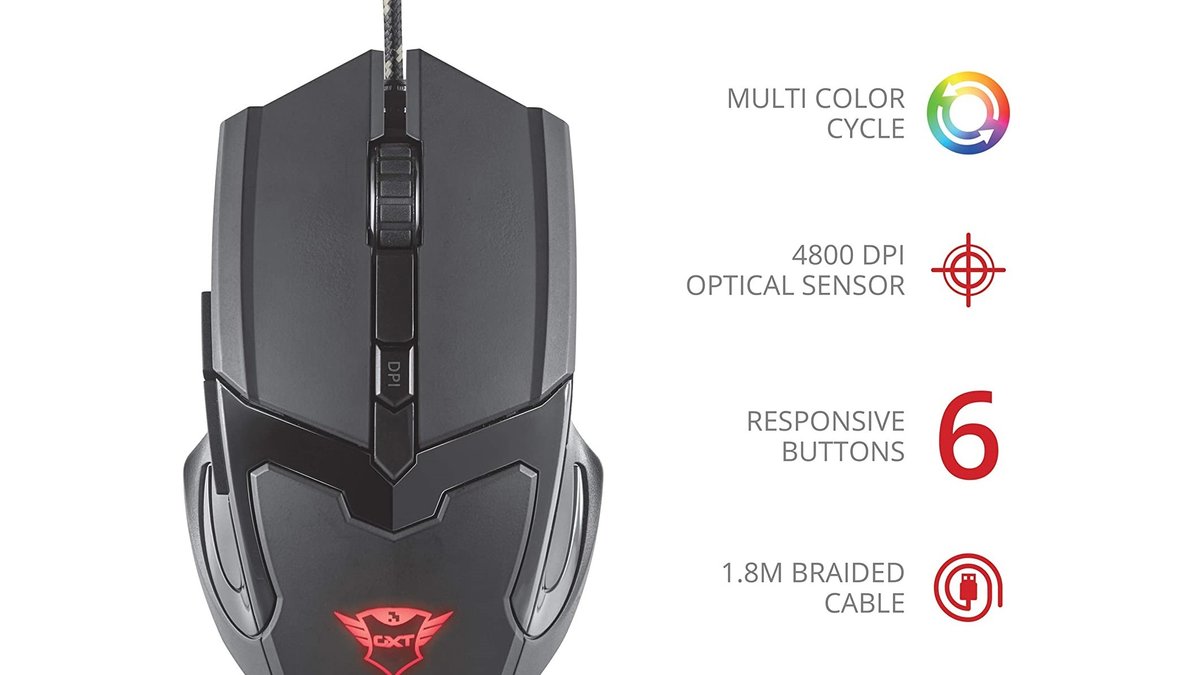 Trust Gaming GXT 101 Gaming Mouse for PC and Laptop 4800 dpi Black – Maltazon